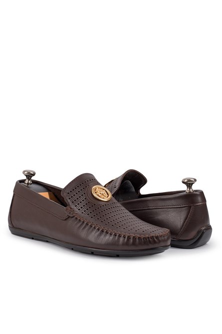 Euromart - ANTONIO GARCIA Men's leather elegant shoes Dark Brown ...