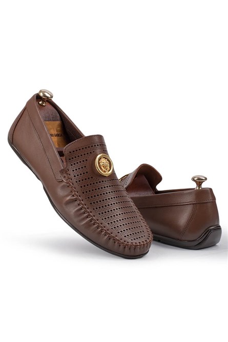 Euromart - ANTONIO GARCIA Men's leather elegant shoes Dark Brown ...