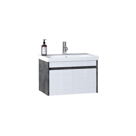 Euromart - Nplus Bolt Base cabinet with sink 65 cm - Black-White #338676